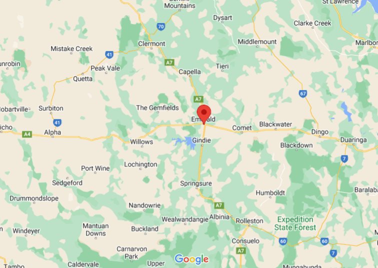 Emerald Queensland Australia Area Map More Emerald Queensland Australia Area Map More