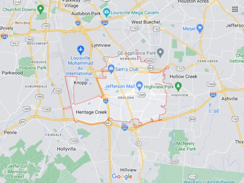 40219 Zip Code Area Map More 40219 Zip Code Area Map More