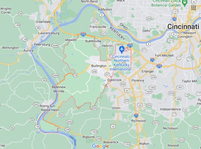 41005 Zip Code Area Map More