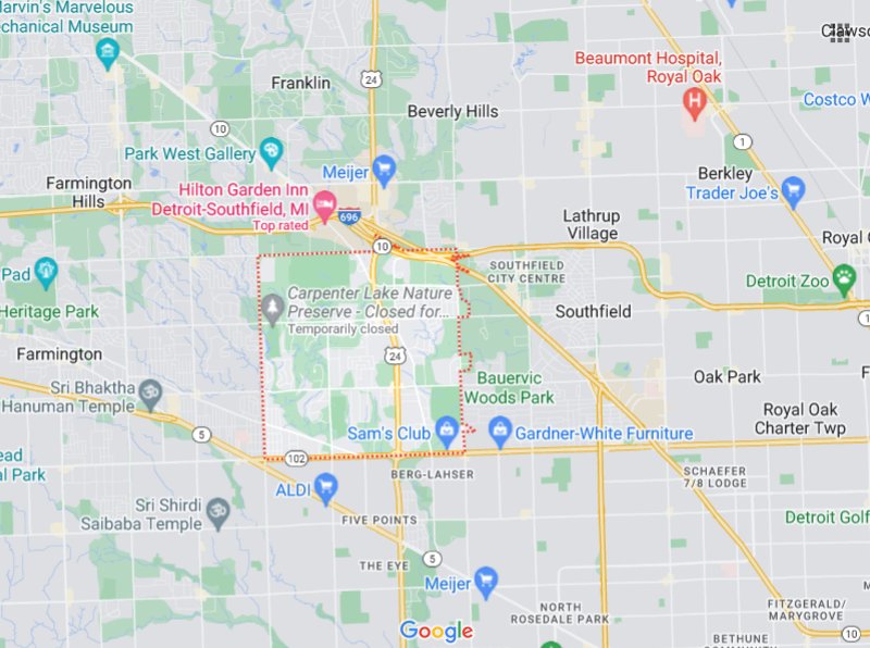 48033 Zip Code Area Map More 48033 Zip Code Area Map More