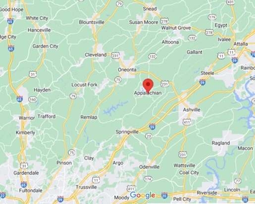 Where is Appalachian, Alabama? see regional map & more