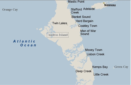Where is Andros Island, Anguilla