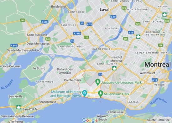 Where is Dorval, Quebec area map & More