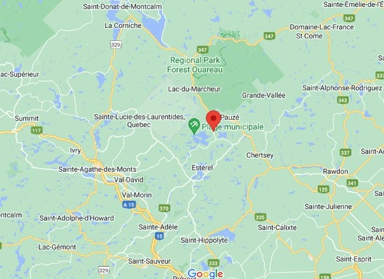 Where is Entrelacs, Quebec area map & More