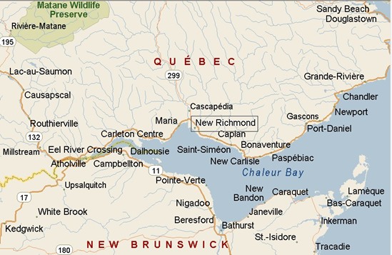 Where is New Richmond, Quebec area map & More