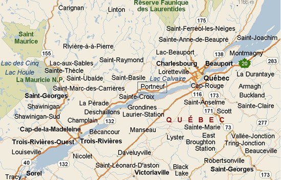 Where is Portneuf, Quebec regional map & More