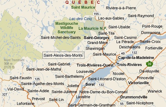 St-Alexis-des-Monts, Quebec area map & More