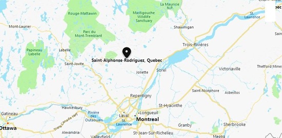 St-Alphonse-de-Rodriguez, Quebec Area Map & More