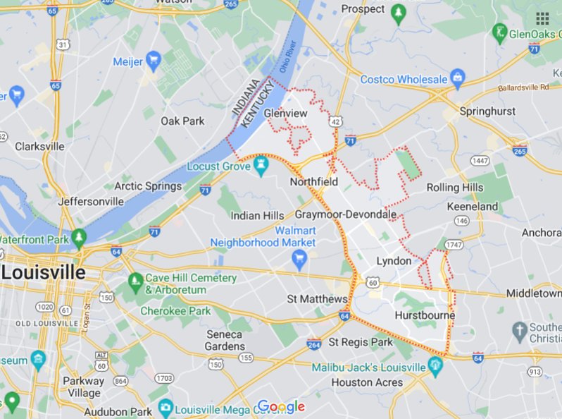 40222 Zip Code Area Map Details 40222 Zip Code Area Map Details