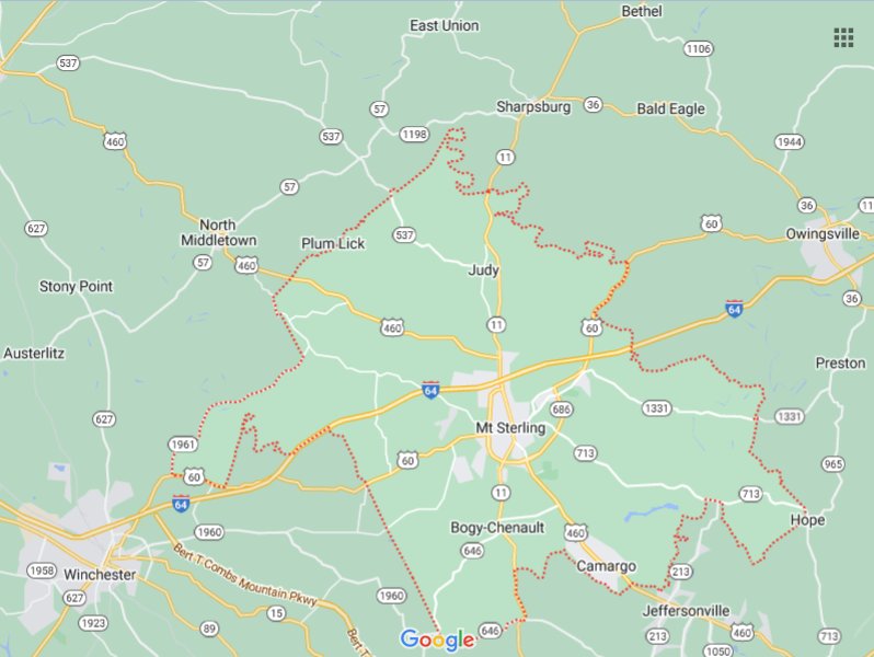 40356 Zip Code Area Map Details 40356 Zip Code Area Map Details