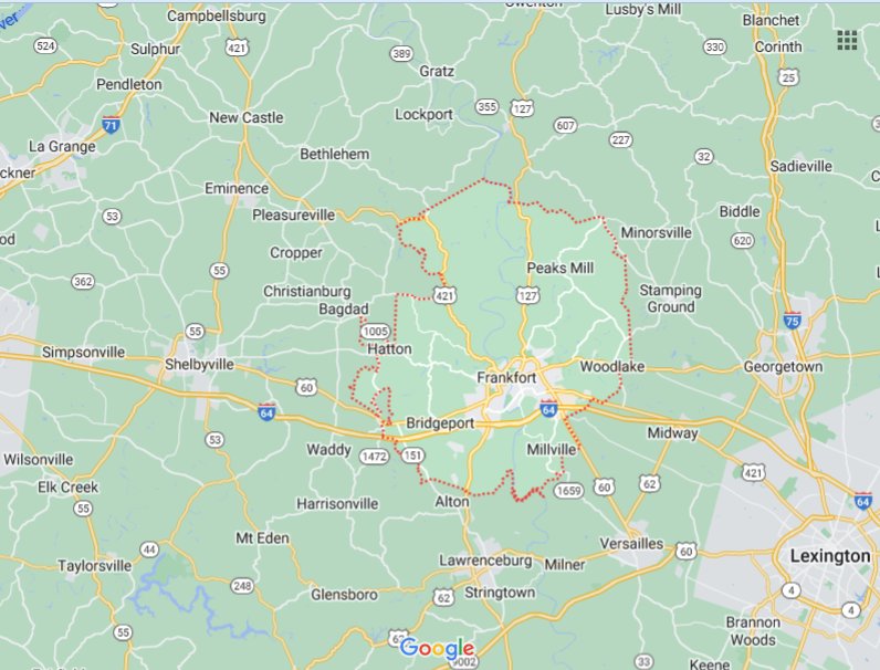 40601 Zip Code Area Map Details