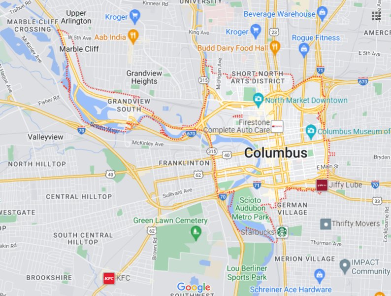 43215 Zip Code Area Map Details