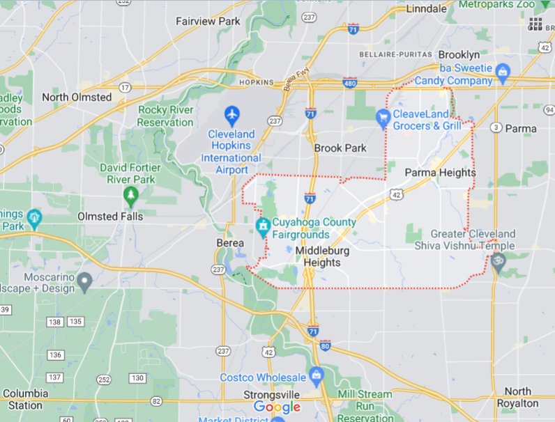 Where Is 44130 Zip Code Regional Map Details