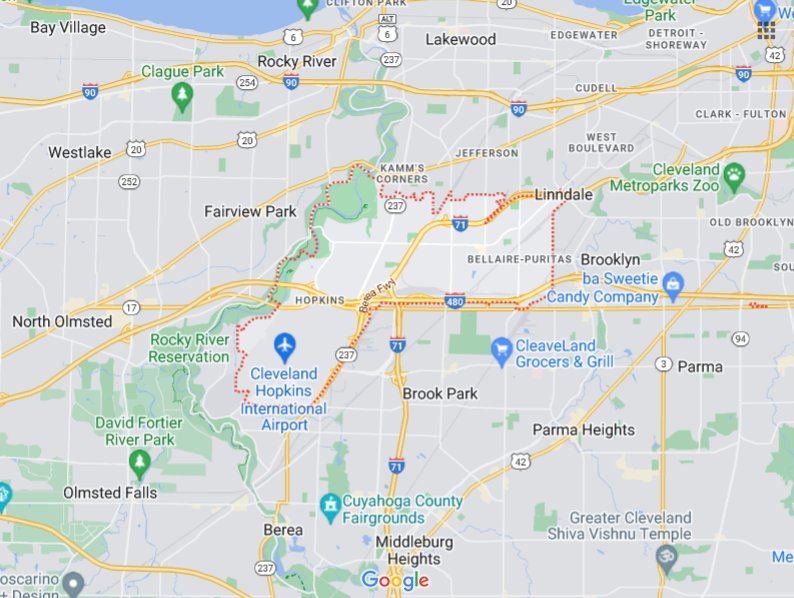 44135 Zip Code Area Map Details 44135 Zip Code Area Map Details
