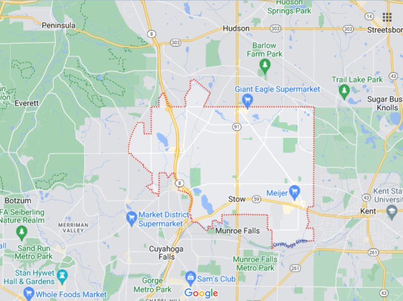 44224 Zip Code Area Map Details 44224 Zip Code Area Map Details