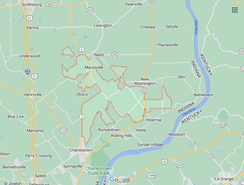 47141 Zip Code Area Map Details