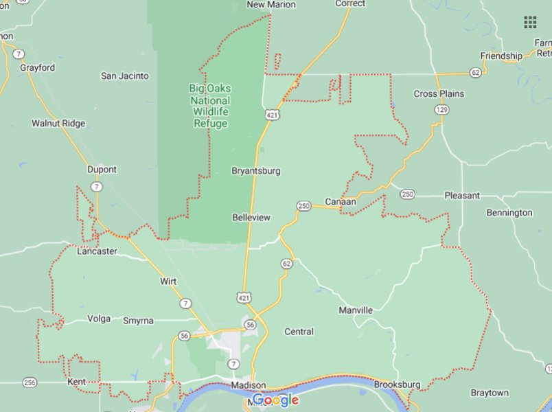 Where Is 47250 Zip Code Regional Map Details