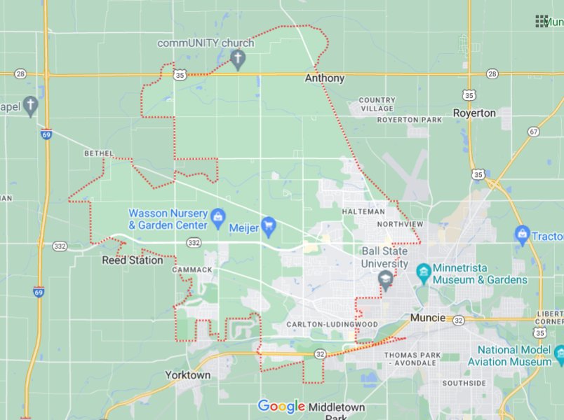 47304 Zip Code Area Map Details