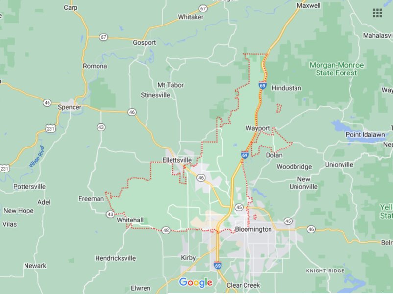 Where Is 47404 Zip Code Regional Map Details
