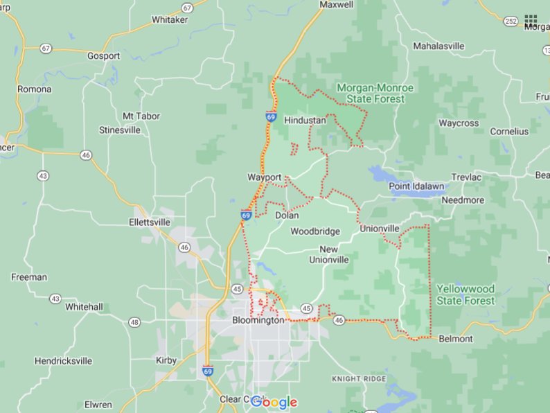 47408 Zip Code Area Map Details