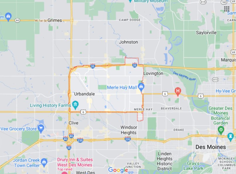 50322 Zip Code Area Map Details 50322 Zip Code Area Map Details