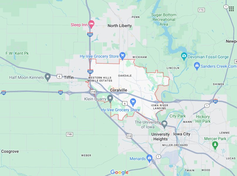 52241 Zip Code Area Map Details 52241 Zip Code Area Map Details