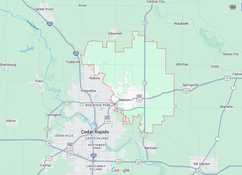 52302 Zip Code Area Map Details 52302 Zip Code Area Map Details