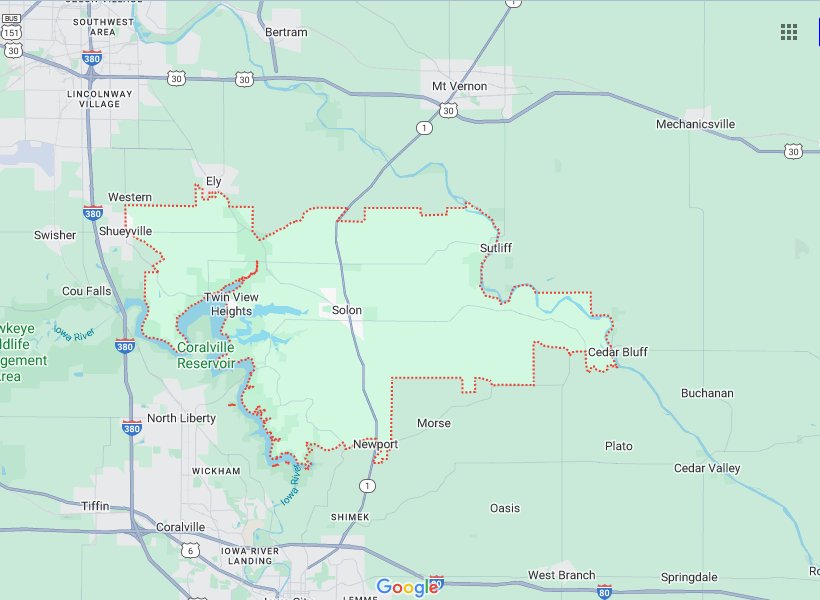52333 Zip Code Area Map Details 52333 Zip Code Area Map Details