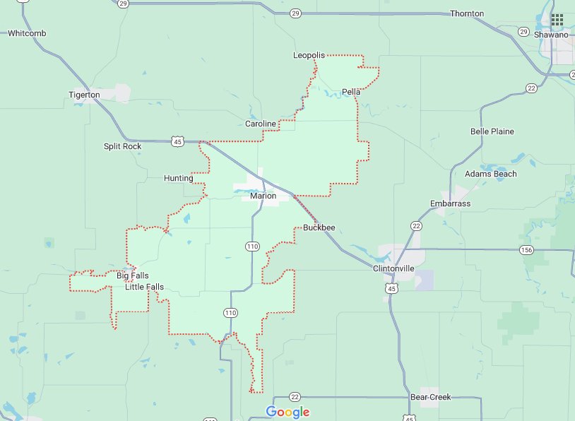 54952 Zip Code Area Map Details